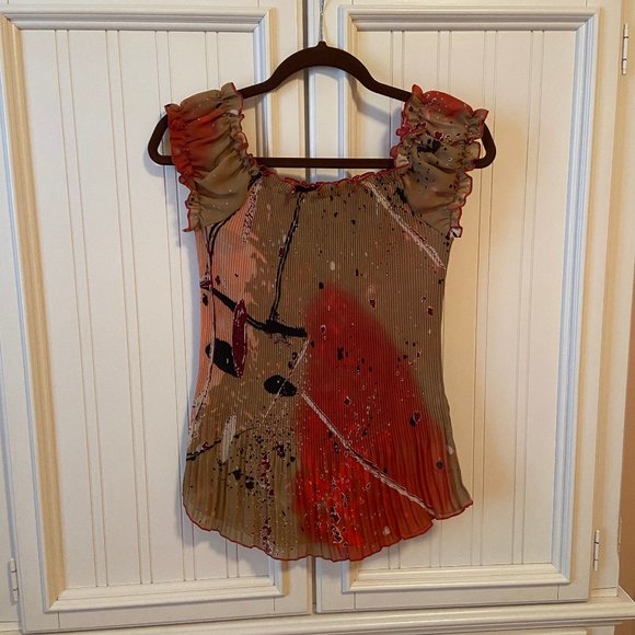 Jaipur | Tops | Mixed Pattern Ruffle Blouse Multicolor | Poshmark